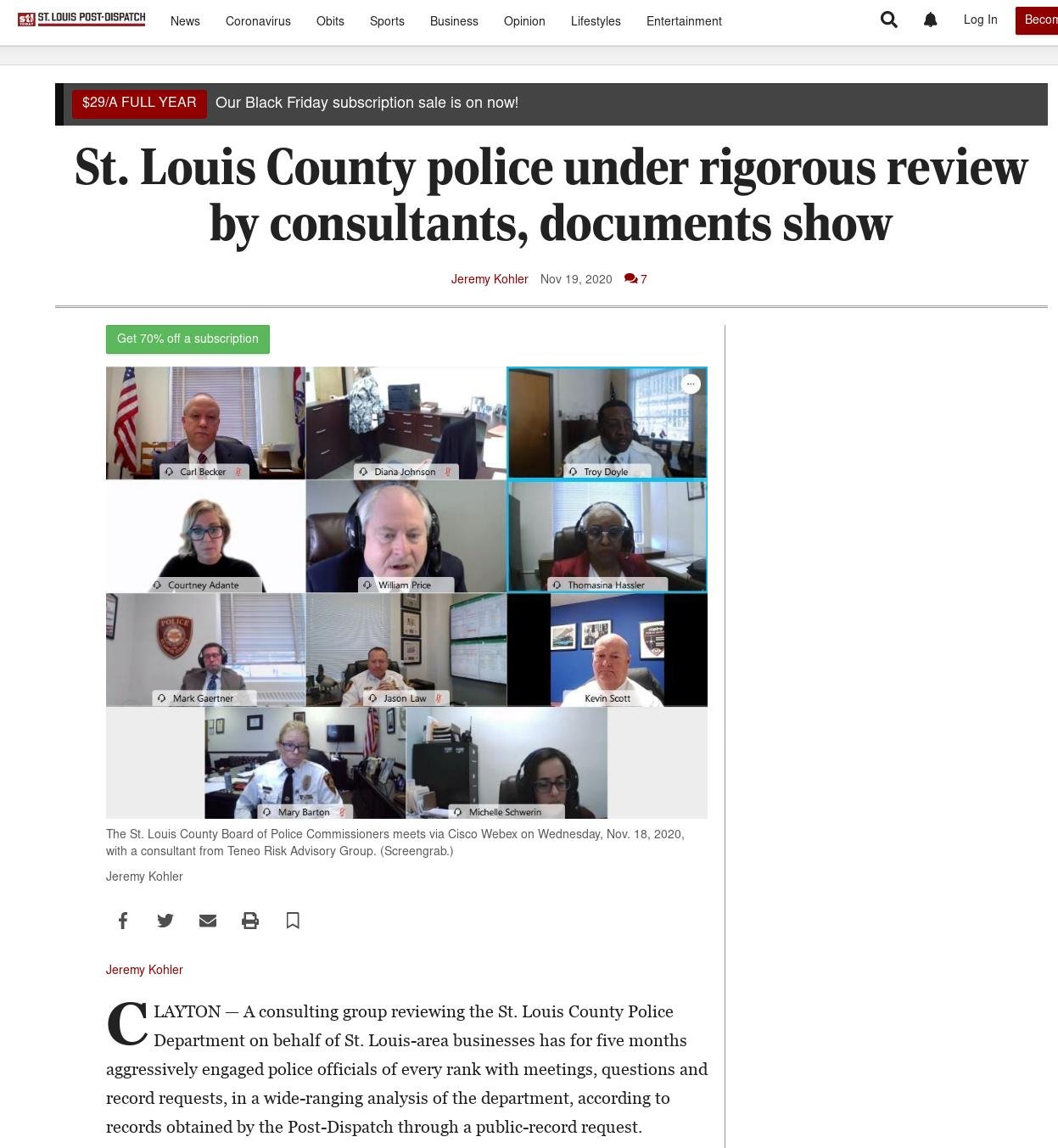 Post-Dispatch: St. Louis County police under rigorous review by ...